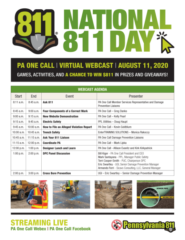 PA One Call National 811 Day Webcast