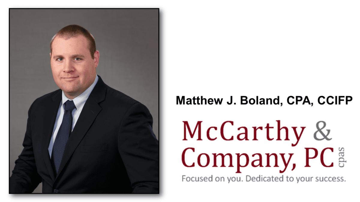 McCarthy & Company’s Matthew J. Boland Earns CCIFP Certification