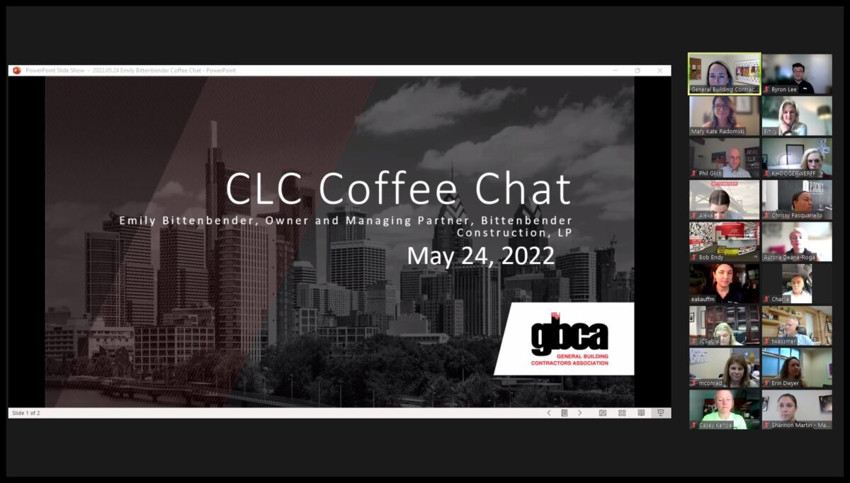 Construction Leadership Council Coffee Chat with Emily Bittenbender