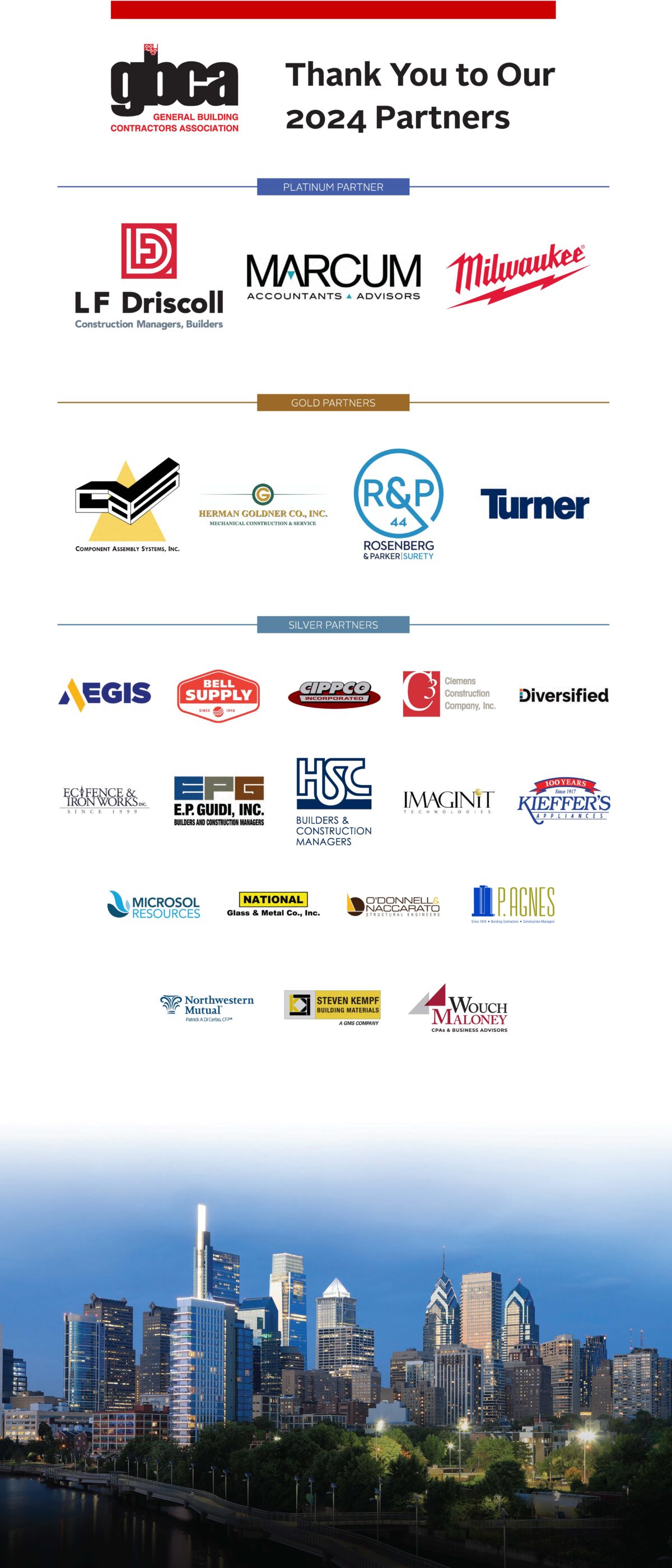 Thank You, GBCA’s 2024 Partners