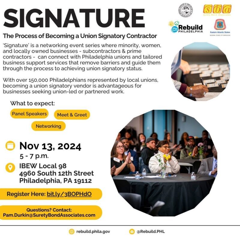 SIGNATURE: The Process of Becoming a Union Signatory Contractor Event